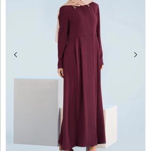 Alvina | Dresses | Nwot Alvina Dress Abaya Jilbab Turkish Burgundy 42 ...